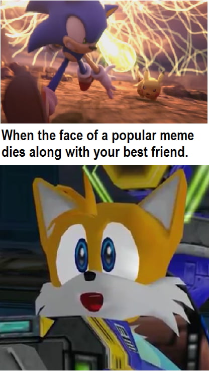 Tails' face just works perfectly - 9GAG