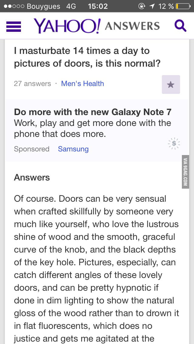 Just another day on yahoo answers - 9GAG