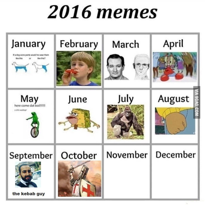 Meme calendar updated for September and October - 9GAG