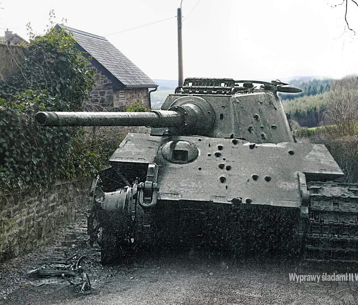 German royal tiger tank used as target by americans for close range ...