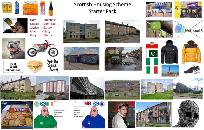 Scottish Housing Scheme starterpack - 9GAG