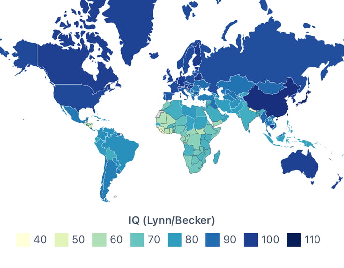 Average IQ by country - 9GAG
