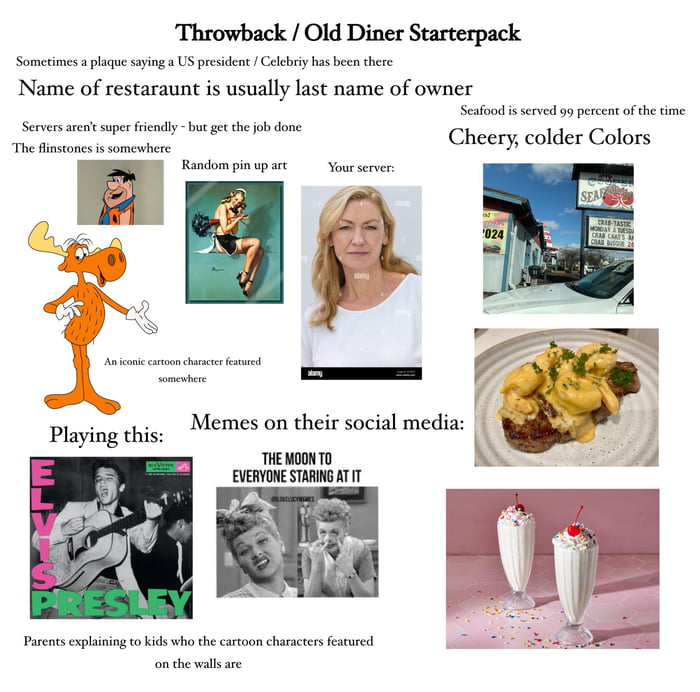 The Throwback Diner Starterpack - 9GAG