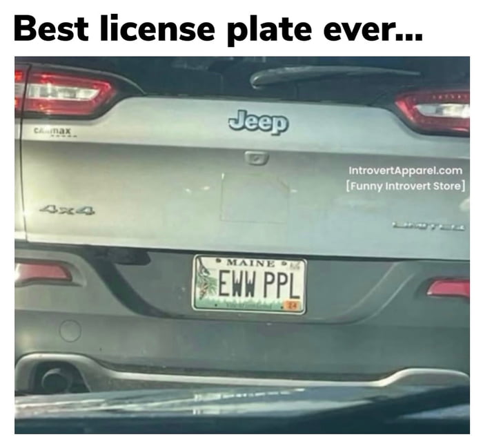 The perfect license plate for an introvert - 9GAG