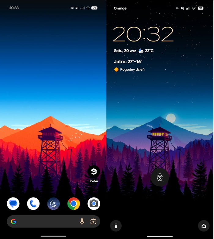 Thanks to one of 9gagger I have a decent day-night wallpaper - 9GAG