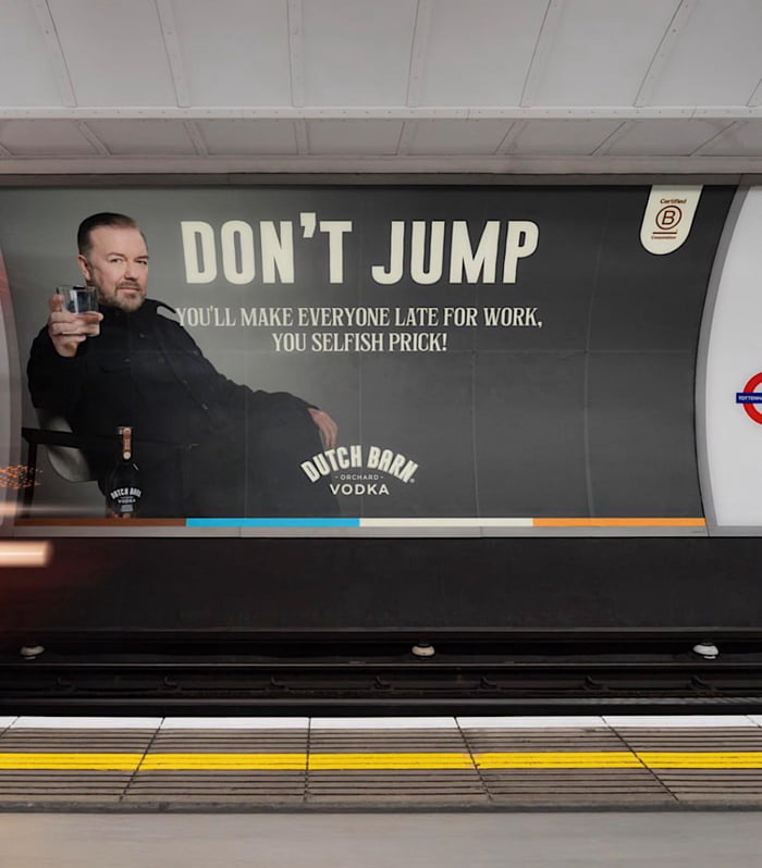 Ricky gervais for dutch barn vodka is peak marketing - 9GAG