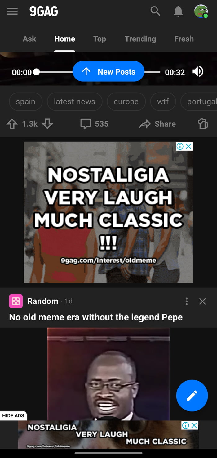 The 'bring old meme back' was started by bots - 9GAG