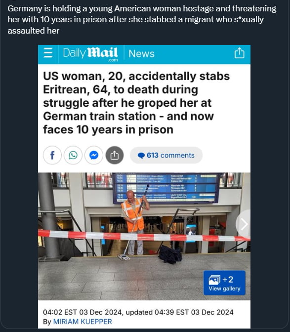 Yep. Time to end all relationships with guilty European countries until they stop this Woke crap ...