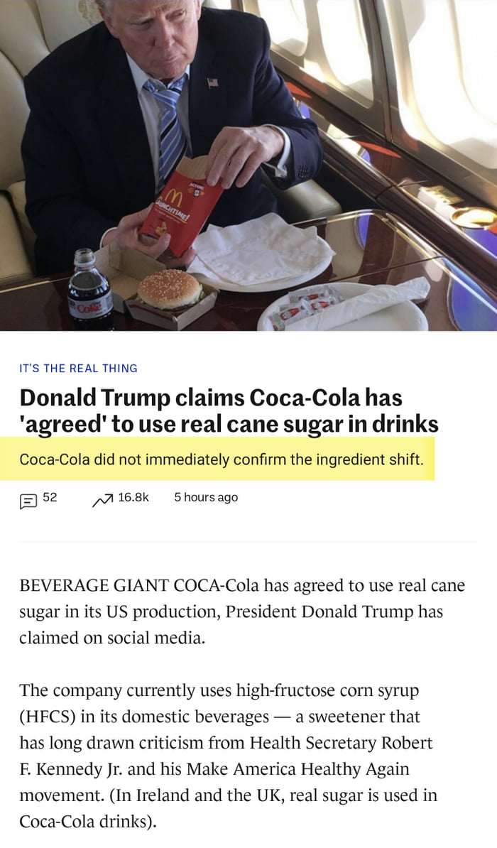 The first red flag in any story about Trump is the words "Donald Trump claims" and then you know ...