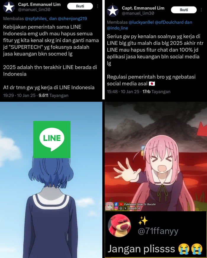 (Rumor) 2025 is LINE Indonesia's last year - 9GAG