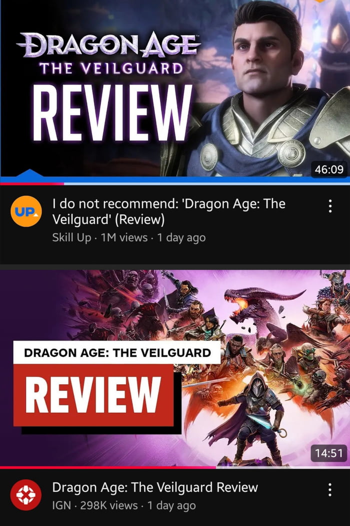 Skill Up 1M vs IGN's 300k review count speaks a lot about the player ...