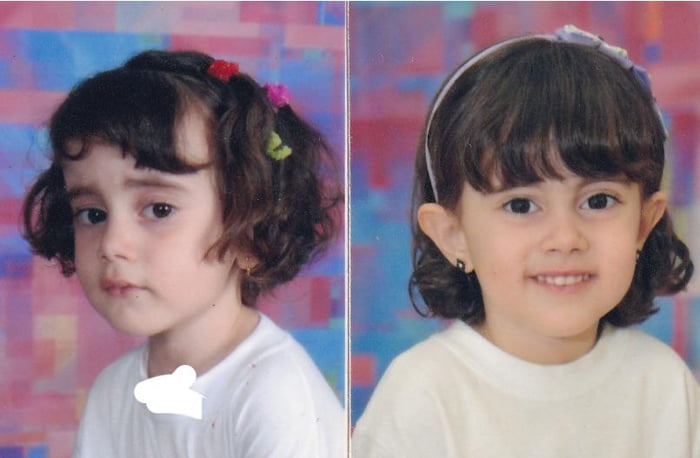 These two pictures of little me that look almost like a meme format. - 9GAG