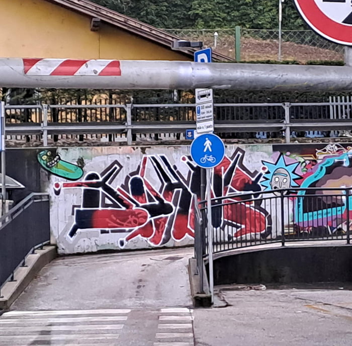 Pickle Rick graffiti - 9GAG