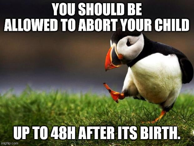 This is the only way to make things fair and to allow men to abort ...