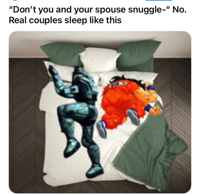 Truly has anyone ever TRIED to actually sleep while cuddling? 💀 - 9GAG