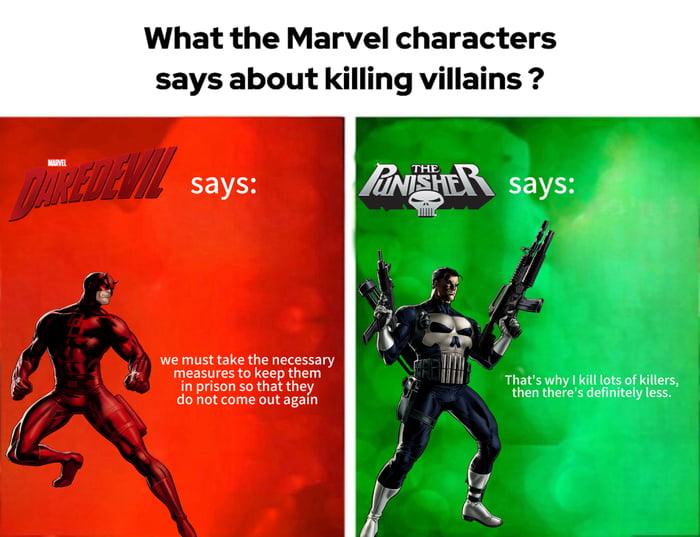 At least Daredevil have better no kill rule that Batman - 9GAG