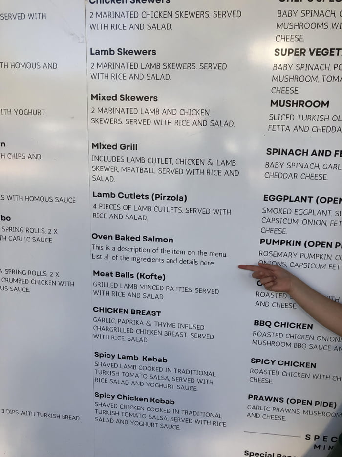 This is a description of the item on the menu - 9GAG