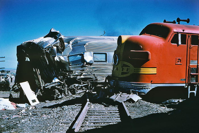 Robinson New Mexico Train Collison, Two Santa Fe express passenger ...