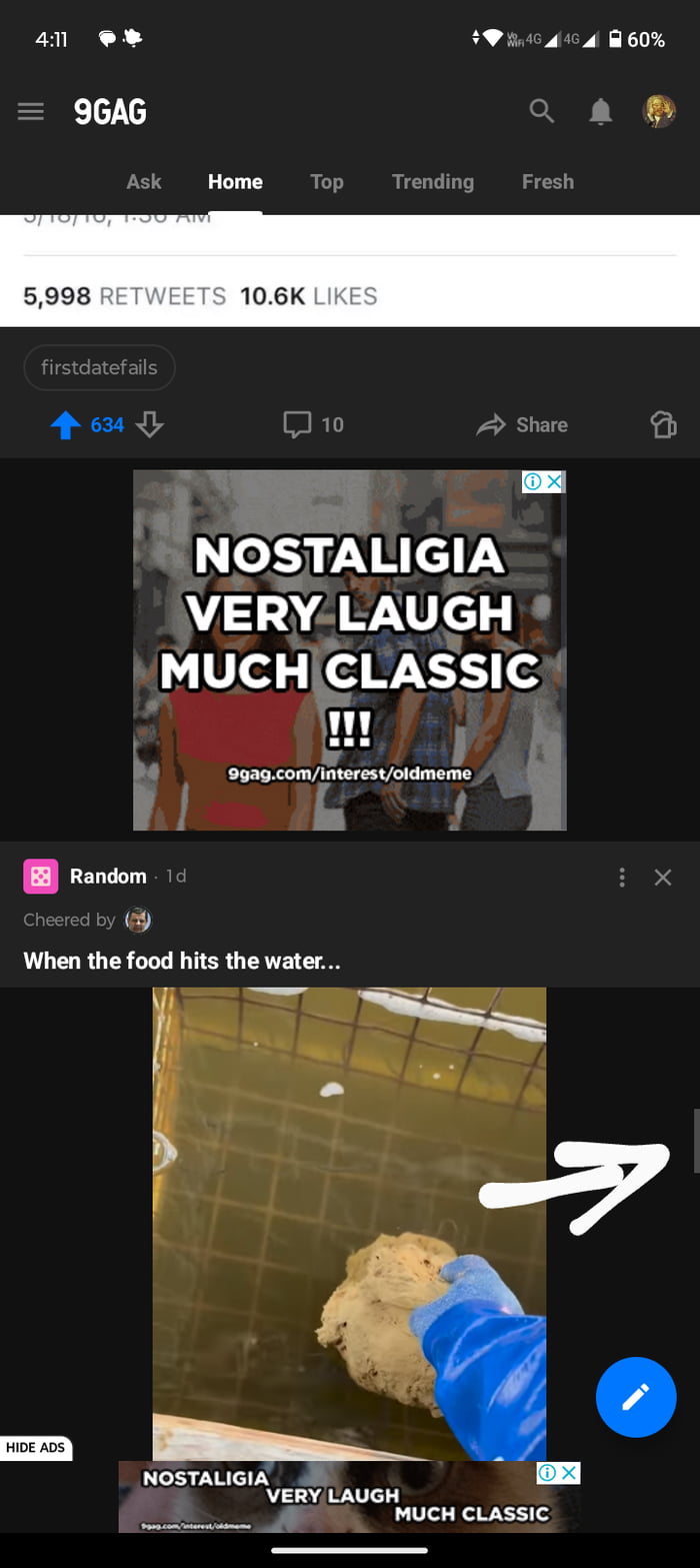 Has there always been a scrollbar like this ? Or is this an update? - 9GAG