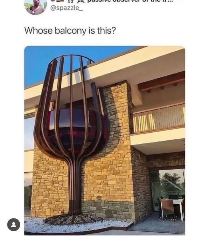 Finally, a balcony designed for me. - 9GAG