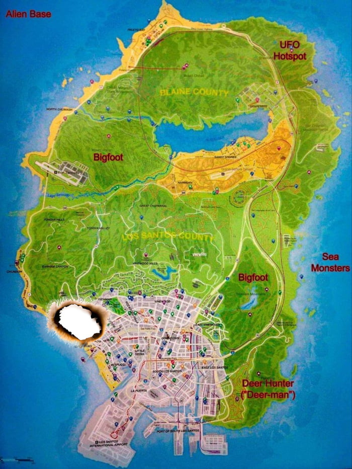 I've just bought an updated gta V map - 9GAG