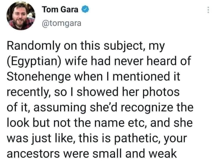 Jokes on her, his more recent ancestors dug up her lands monuments and ...