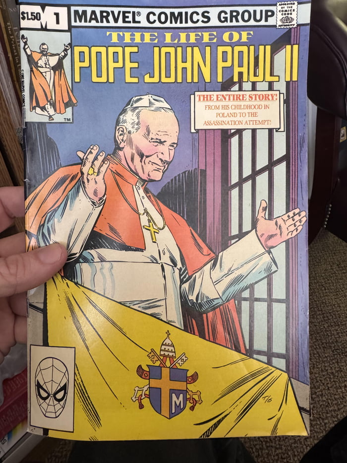 Never thought I'd see a Marvel comic about Pope John Paul II - 9GAG