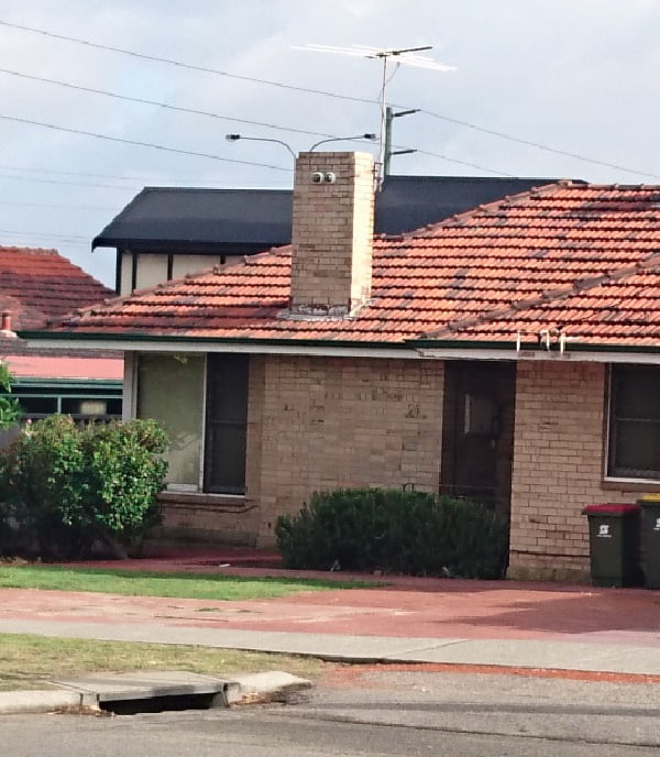 These house owners gave their chimney security camera eyes. - 9GAG