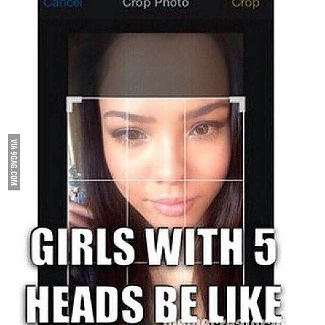 Girls with big foreheads will understand. - 9GAG