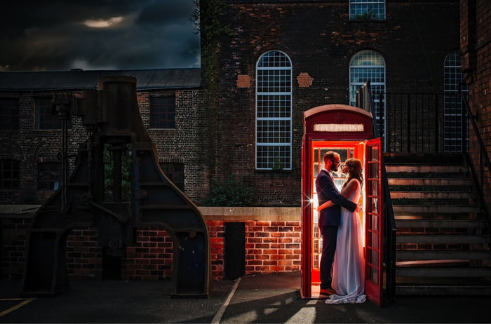 Wedding image I shot last year. Proper English Phone box. - 9GAG