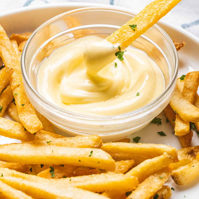 Many asked for sauce.Mine is a cold emulsion of garlic and olive oil ...