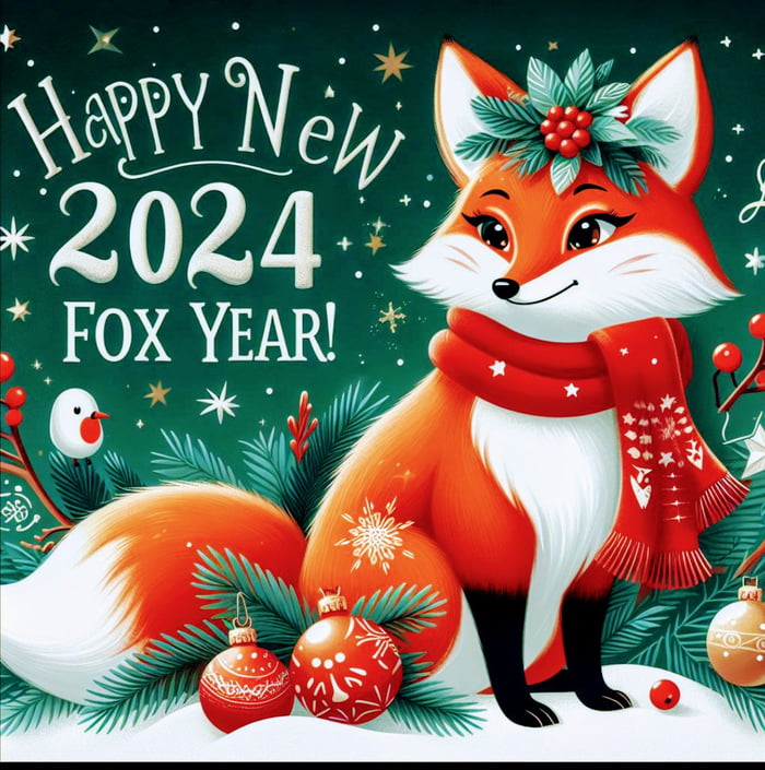 "Happy new 2024 Fox year!" - 9GAG