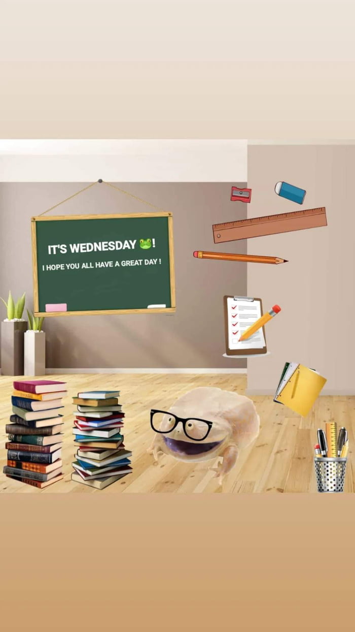 Back To School Wednesday Frog - 9GAG