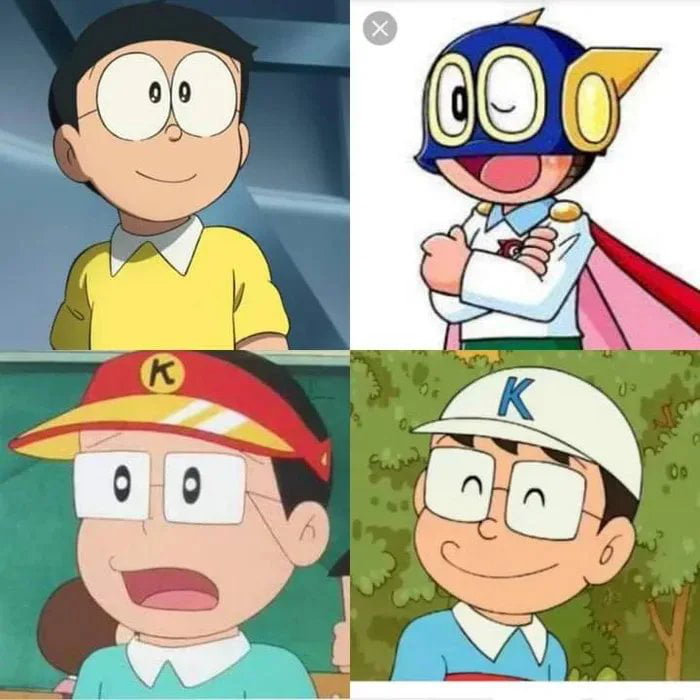 Same face, different universe: Nobita, Perman, Kenichi, and Kitretsu ...