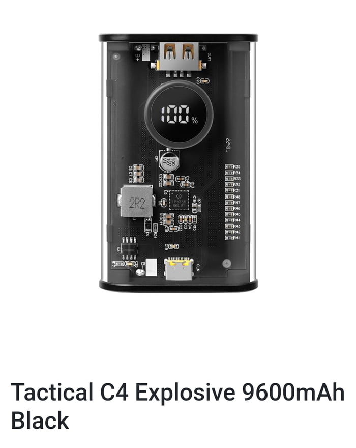 A powerbank designed to look like a bomb. Don't forget to pack it when ...