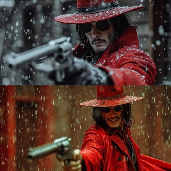 Keanu Reeves being Alucard (Hellsing) - 9GAG