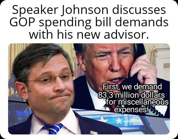 Speaker Johnson gets his marching orders. - 9GAG