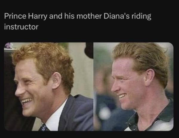 Diana’s riding instructor, James Hewitt admitted to the affair. - 9GAG