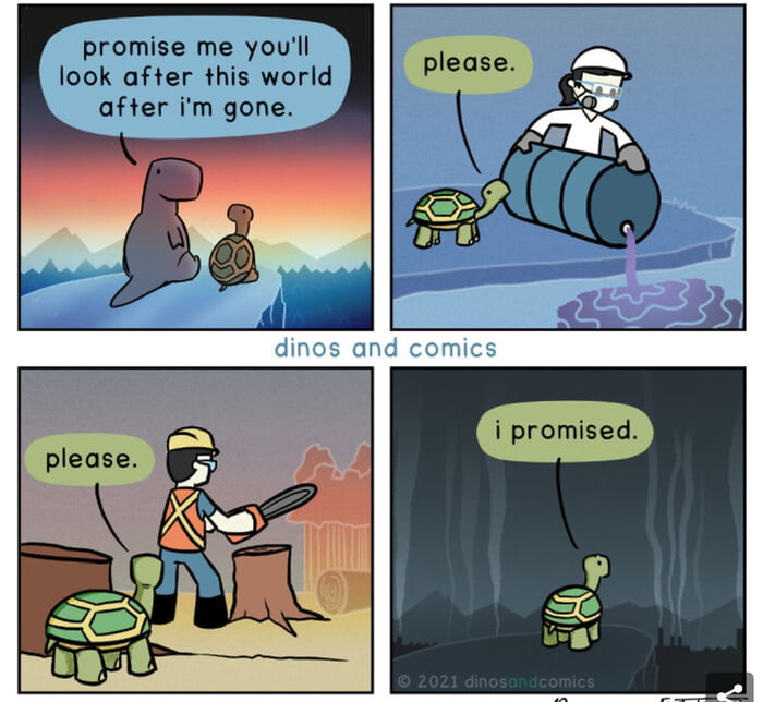 If dinosaurs didn't want to pollute earth why did they turn into fossil ...