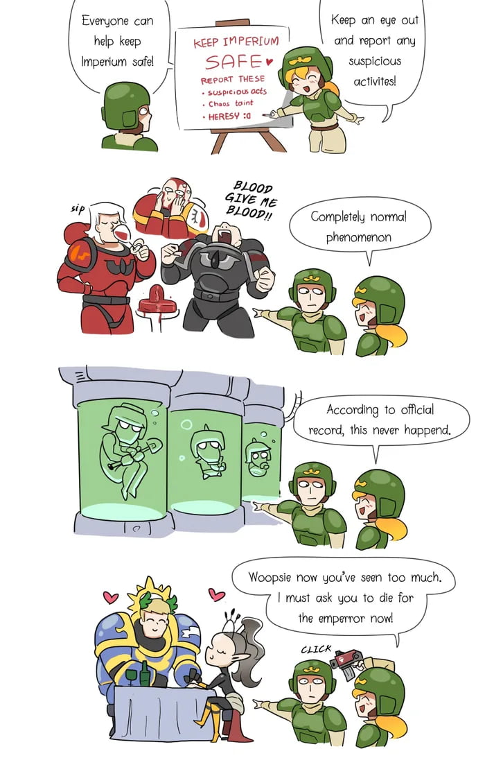 Warhammer 40k and its rules for Imperial Guards:) - 9GAG