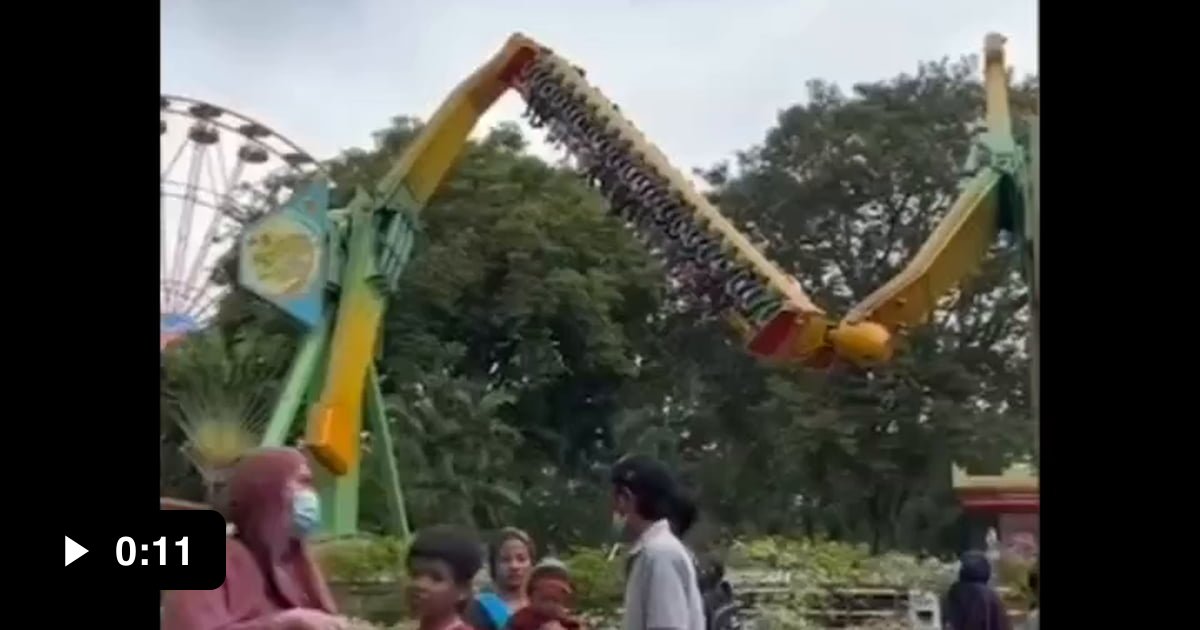A ride got stuck mid air in an amusement park in Jakarta. Now that's ...