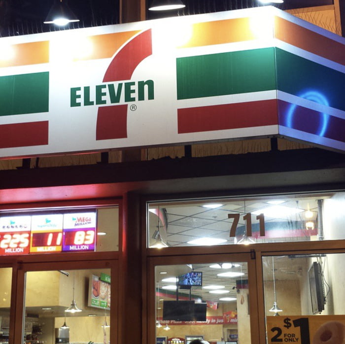 This 7-Eleven's address is 711 - 9GAG
