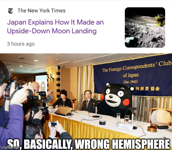 Just land on moon's Australia duh - 9GAG