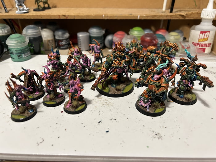My growing death guard force that I have painted using mainly army ...