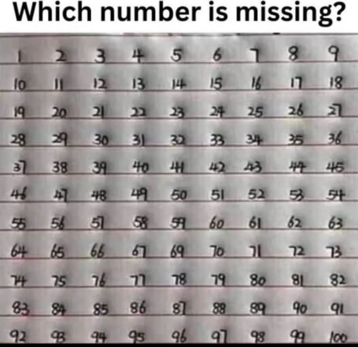 One number is missing... - 9GAG
