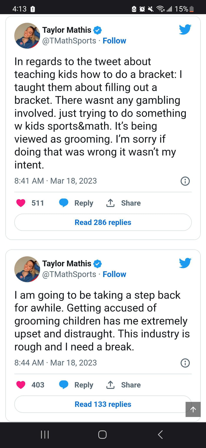 Teaching students math through March Madness is 'Grooming' - 9GAG