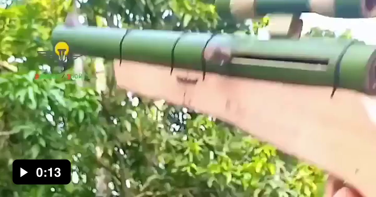 Bamboo gun. - 9GAG