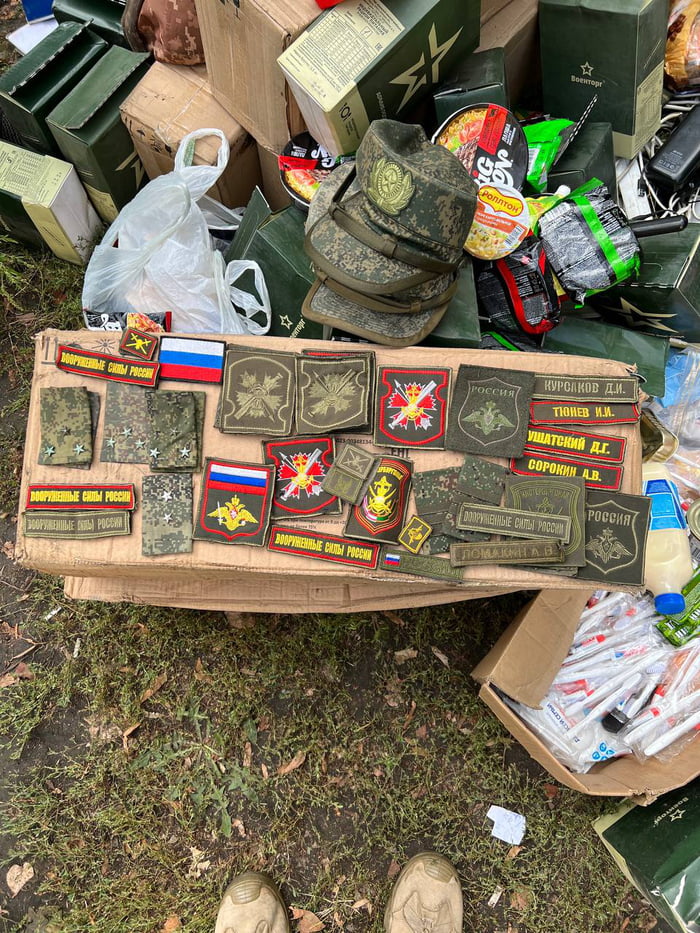 "The Predator", a Ukrainian soldier's patch collection who reportedly ...