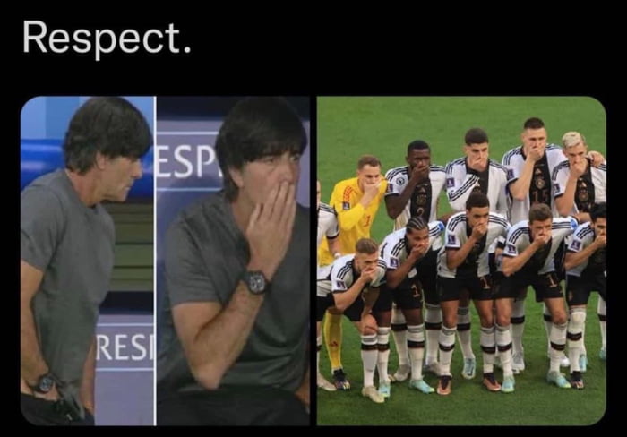 German Team with tribute for former Coach - 9GAG