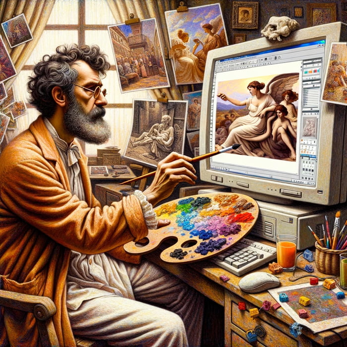 Fading into Pixels Before Digital Art - 9GAG